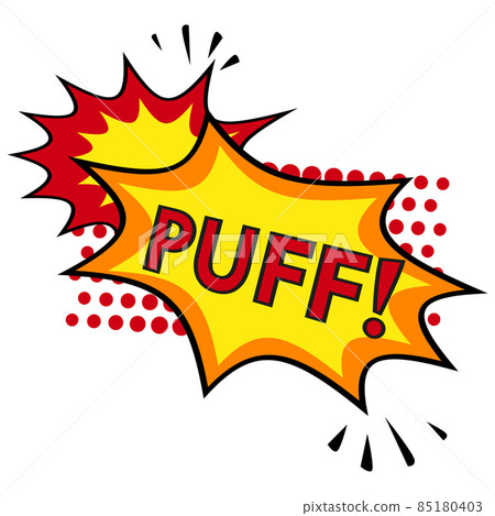 Comic lettering PUFF on white background - Vector - Stock Illustration ...