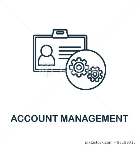 Account Management icon. Line element from... - Stock Illustration ...