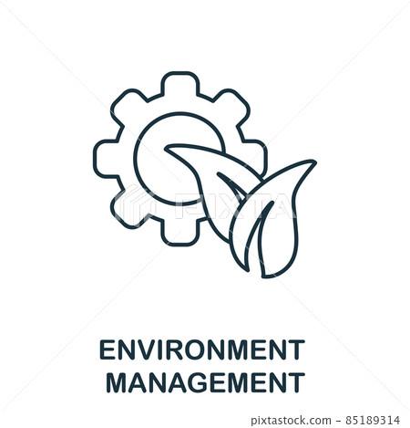 Environment Management icon. Line element from... - Stock Illustration ...