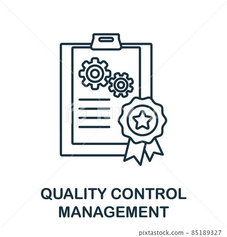 Quality Control Management icon. Line element... - Stock Illustration ...