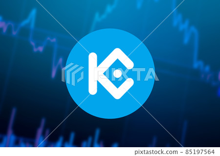 KuCoin Token KCS Cryptocurrency. KCS coin... - Stock Illustration ...