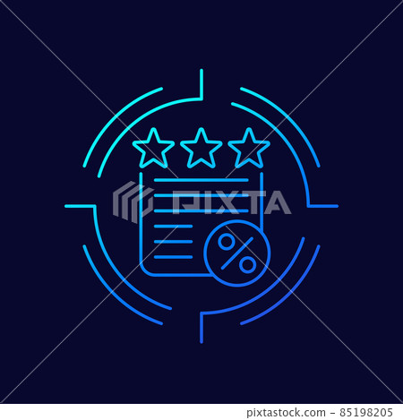 credit rating, score line icon, vector - Stock Illustration [85198205 ...