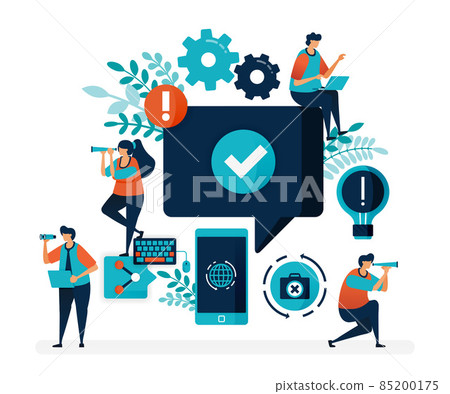 Approve and verify user comment, social media,...-插圖素材 [85200175] - PIXTA圖庫