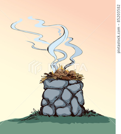 Stone Altar. Vector drawing icon - Stock Illustration [85203582] - PIXTA
