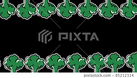 Digitally generated image of broccoli borders... - Stock Illustration ...