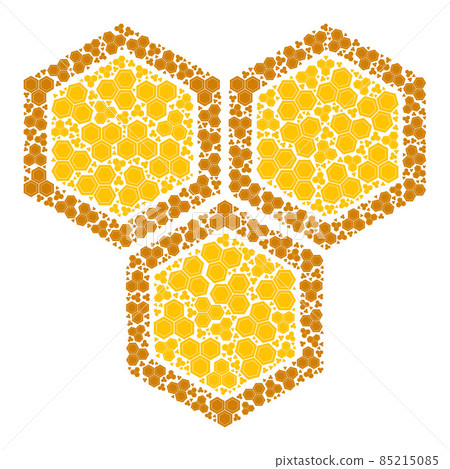Honeycomb Recursion Icon Composition of Self Icons - Stock Illustration ...