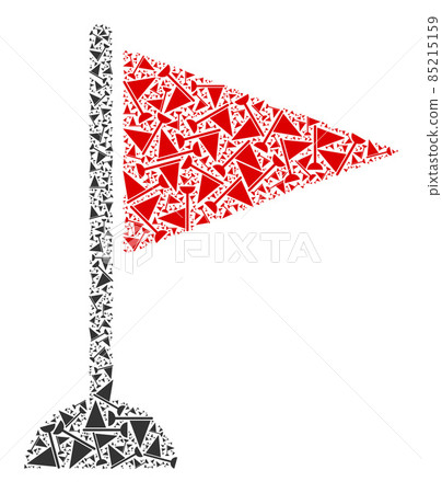 Triangle Flag Marker Recursion Icon Composition...-插圖素材 [85215159 ...