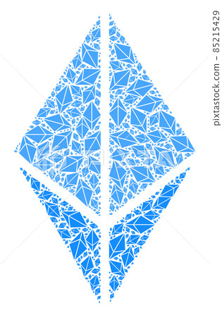 Ethereum Crystal Fractal Icon Composition of... - Stock Illustration ...