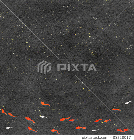 Square goldfish and black analog background... - Stock Illustration ...