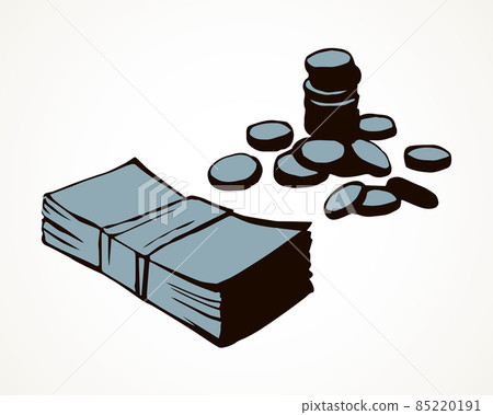 Coins sign icon. Vector drawing - Stock Illustration [85220191] - PIXTA