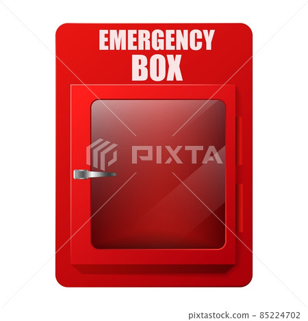 Red emergency box template. Storage for rescue...-插圖素材 [85224702] - PIXTA圖庫