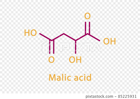 Malic acid chemical formula. Malic acid... - Stock Illustration ...