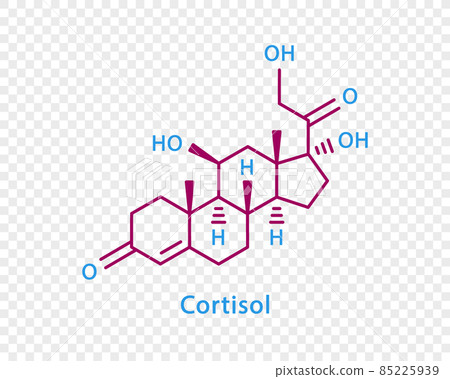 Cortisol chemical formula. Cortisol structural... - Stock Illustration ...