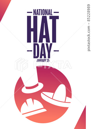 National Hat Day. January 15. Holiday concept.... - Stock Illustration ...
