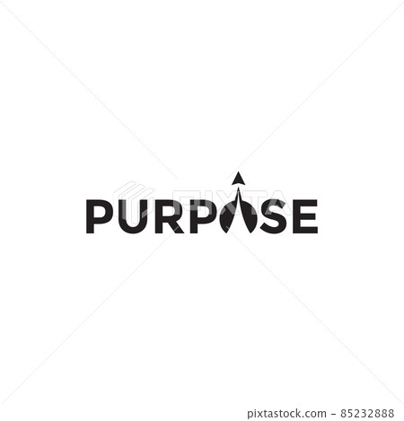 logotype purpose with rocket logo design vector... - Stock Illustration ...