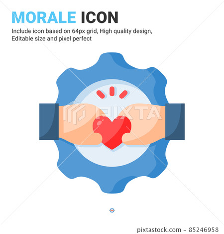 Morale icon vector with flat color style... - Stock Illustration ...