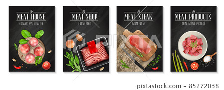 Meat Product Poster Realistic Set - Stock Illustration [85272038] - PIXTA