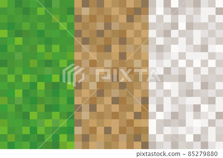 Game-like block texture 3 colors - Stock Illustration [85279880] - PIXTA