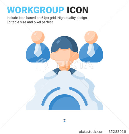Workgroup icon vector with flat color style... - Stock Illustration ...
