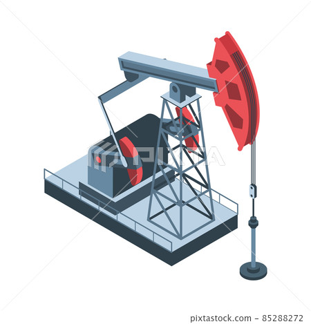 Oil Pump Isometric Composition - Stock Illustration [85288272] - PIXTA