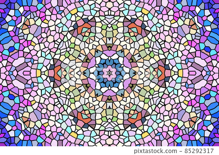 Stained glass-like geometric pattern design - Stock Illustration ...