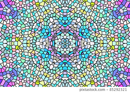 Stained glass-like geometric pattern design - Stock Illustration ...