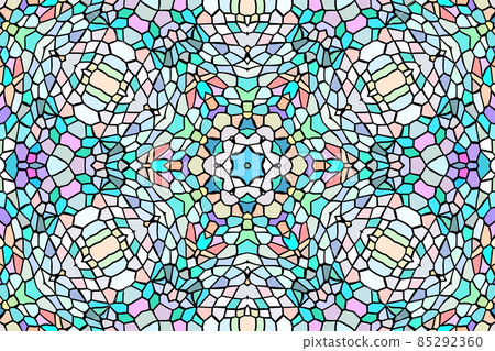 Stained glass-like geometric pattern design - Stock Illustration ...