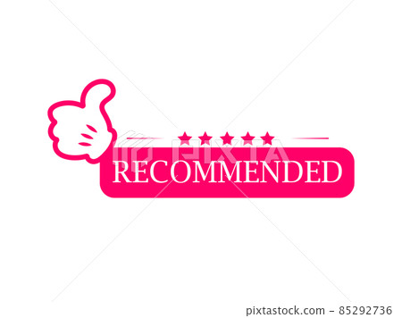 Red pink vector illustration banner recommended... - Stock Illustration ...