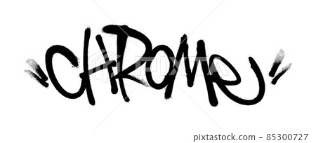 Chrome lettering in the form of a graffiti tag.... - Stock Illustration ...