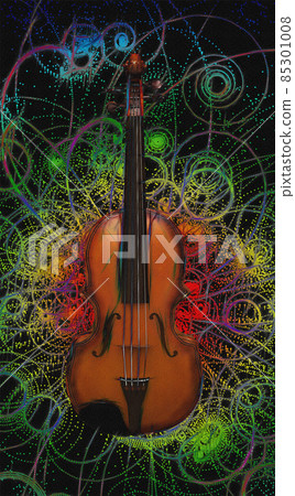 Violin in art space. 3D rendering - Stock Illustration [85301008] - PIXTA