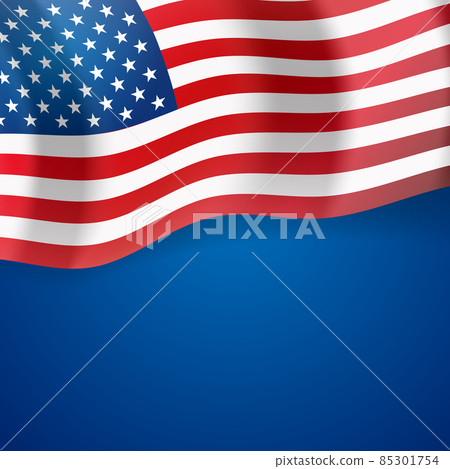 USA flag background template. Vector...-插圖素材 [85301754] - PIXTA圖庫