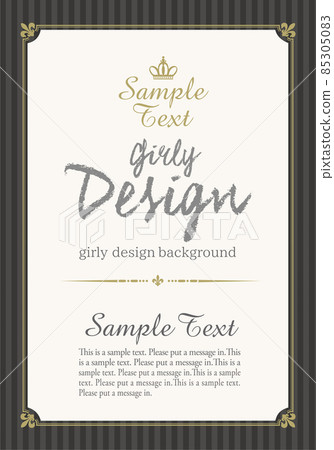 Girly design template (black) - Stock Illustration [85305083] - PIXTA