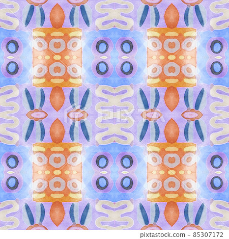 Abstract watercolor geometric seamless pattern - Stock Illustration ...