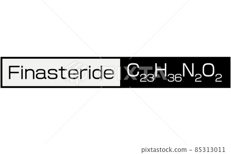 AGA Chemical formula of finasteride, an... - Stock Illustration ...