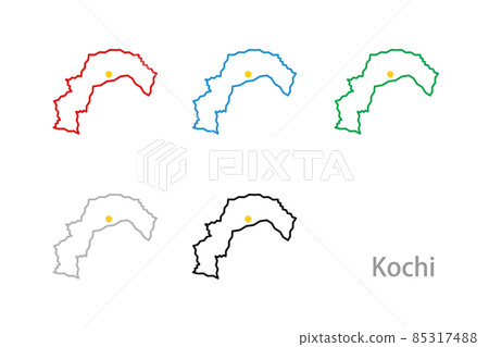 Design Map_Kochi Prefecture-Zigzag - Stock Illustration [85317488] - PIXTA