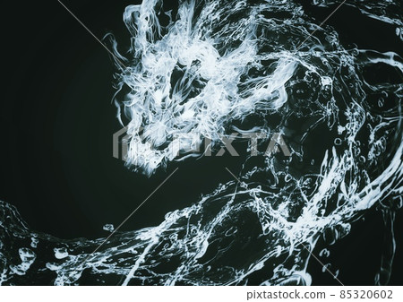 Illustration of a water dragon that gives a splash - Stock Illustration ...