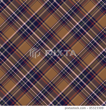 Diagonal Plaid Tartan textured Seamless Pattern... - Stock Illustration ...