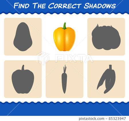 Find the correct shadows of cartoon bell... - Stock Illustration ...