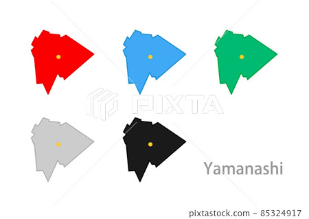 Design map_Yamanashi-Simple - Stock Illustration [85324917] - PIXTA