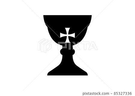 the Holy Grail, cup sign, medieval mystical... - Stock Illustration ...