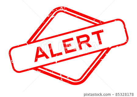 Grunge red alert word rubber seal stamp on...-插圖素材 [85328178] - PIXTA圖庫