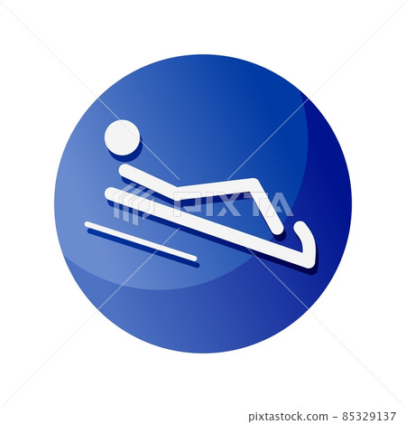Luge icon. A symbol dedicated to sports and... - Stock Illustration ...
