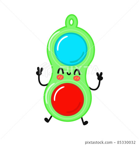 Cute funny simple dimple character. Vector hand... - Stock Illustration ...