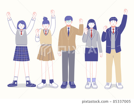 we can do it, unity and togetherness of students - Stock Illustration ...