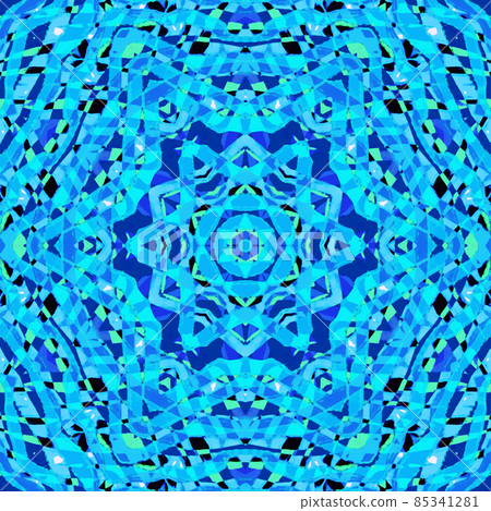 Blue crystal pattern - Stock Illustration [85341281] - PIXTA