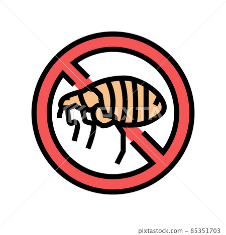 flea treatment color icon vector illustration - Stock Illustration ...