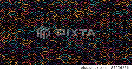 Traditional japanese seigaiha ocean waves.... - Stock Illustration ...