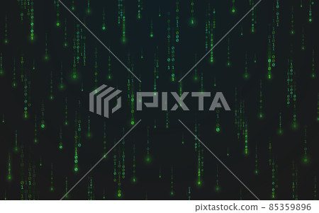 Matrix background. Green stream of digits.... - Stock Illustration [85359896] - PIXTA