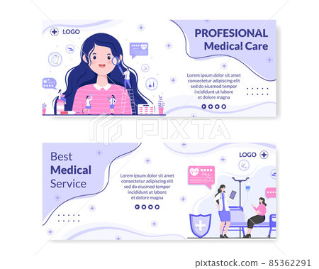 Medical Check up Banner Template Health care... - Stock Illustration ...