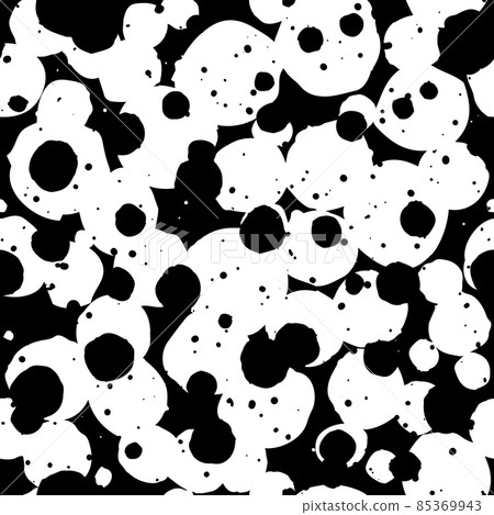 Black And White Spot Seamless Pattern - Stock Illustration [85369943 ...
